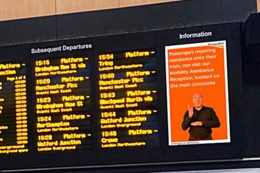 Passenger information displays incorporate sign language interpretation ...