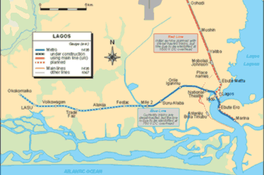 Lagos - city map | Country profile | Railway Gazette International