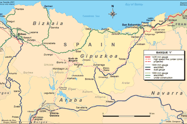 Spain: Basque Y - project map | Country profile | Railway Gazette ...