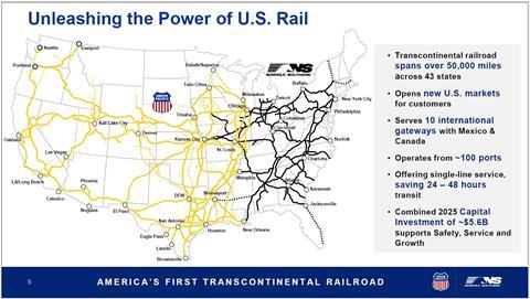 Union Pacific and Norfolk Southern set out plans to create the USA’s ‘first transcontinental ...