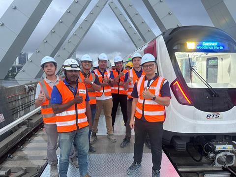 RTS Link train reaches the Malasyia-Singapore border as test running ...