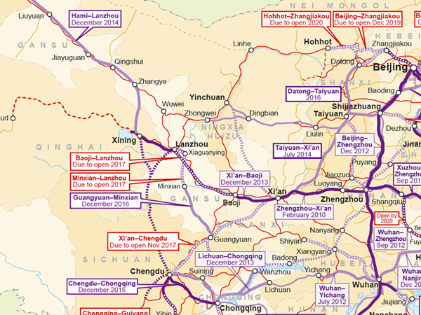 Baoji – Lanzhou opening completes high speed corridor to western China ...