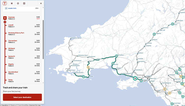 Signalbox develops Transport for Wales live train map | Rail Business ...