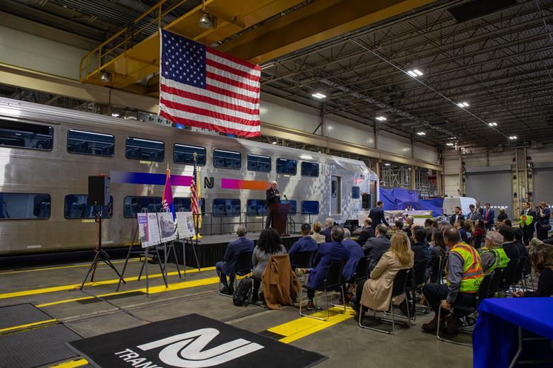 NJ Transit unveils first Multilevel III double-deck EMU car | News ...
