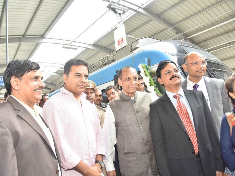 Hyderabad metro Red Line extension inaugurated | News | Railway Gazette ...