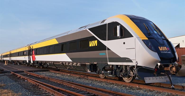 First VIA Rail trainset arrives for testing | News | Railway Gazette ...