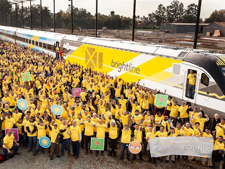 First Brightline trainset delivered | News | Railway Gazette International