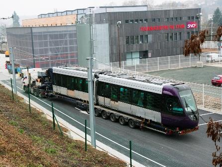 First tram-train arrives in Lyon | News | Railway Gazette International